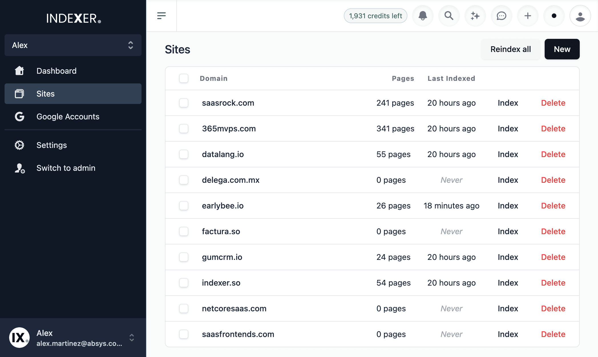 Indexer - Google Indexing Tool